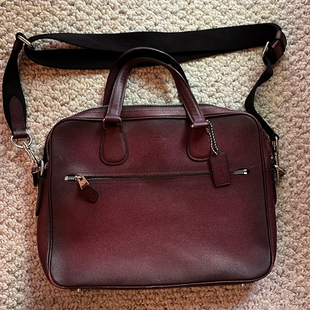 Coach Leather Briefcase/Laptop Bag - Gem